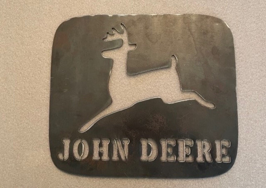 John Deere Raw Metal Sign - Etsy