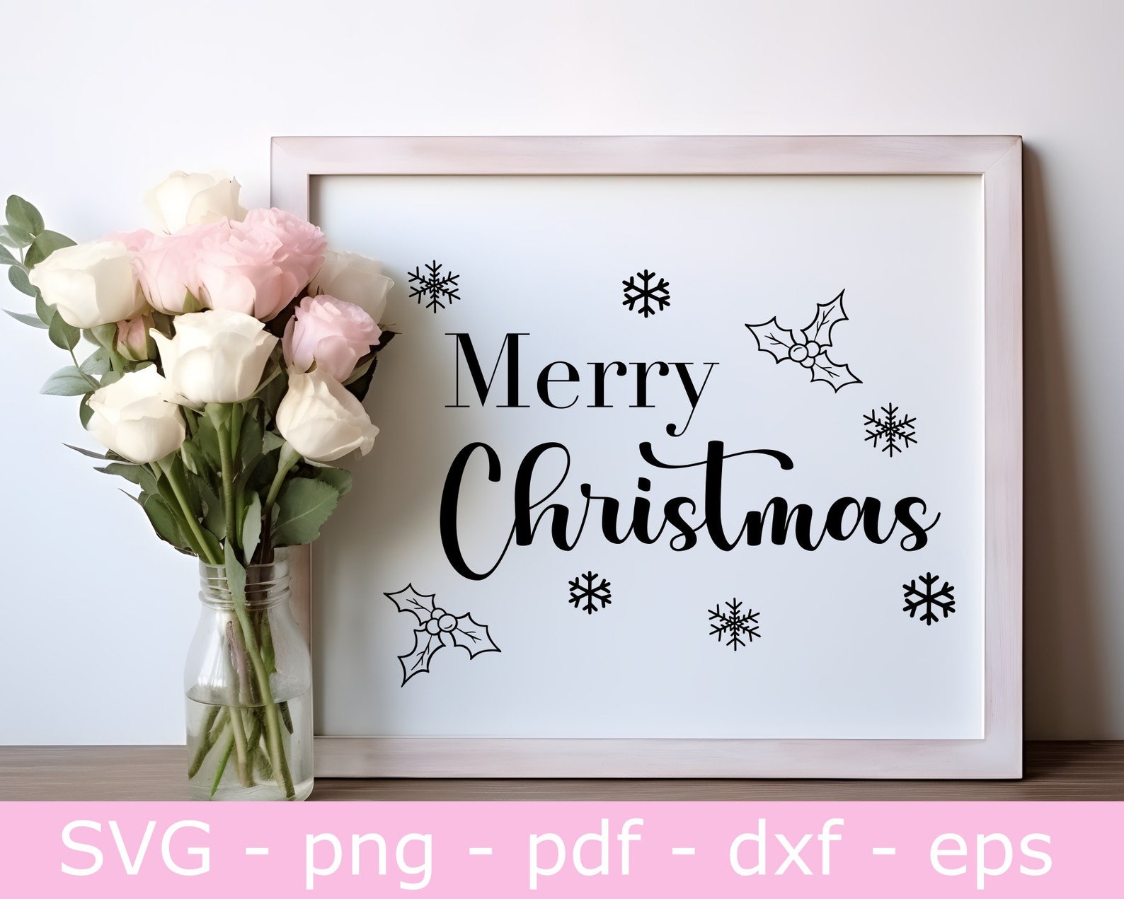 Merry Christmas SVG PNG Pdf Dxf Xmas Print Svg Instant - Etsy