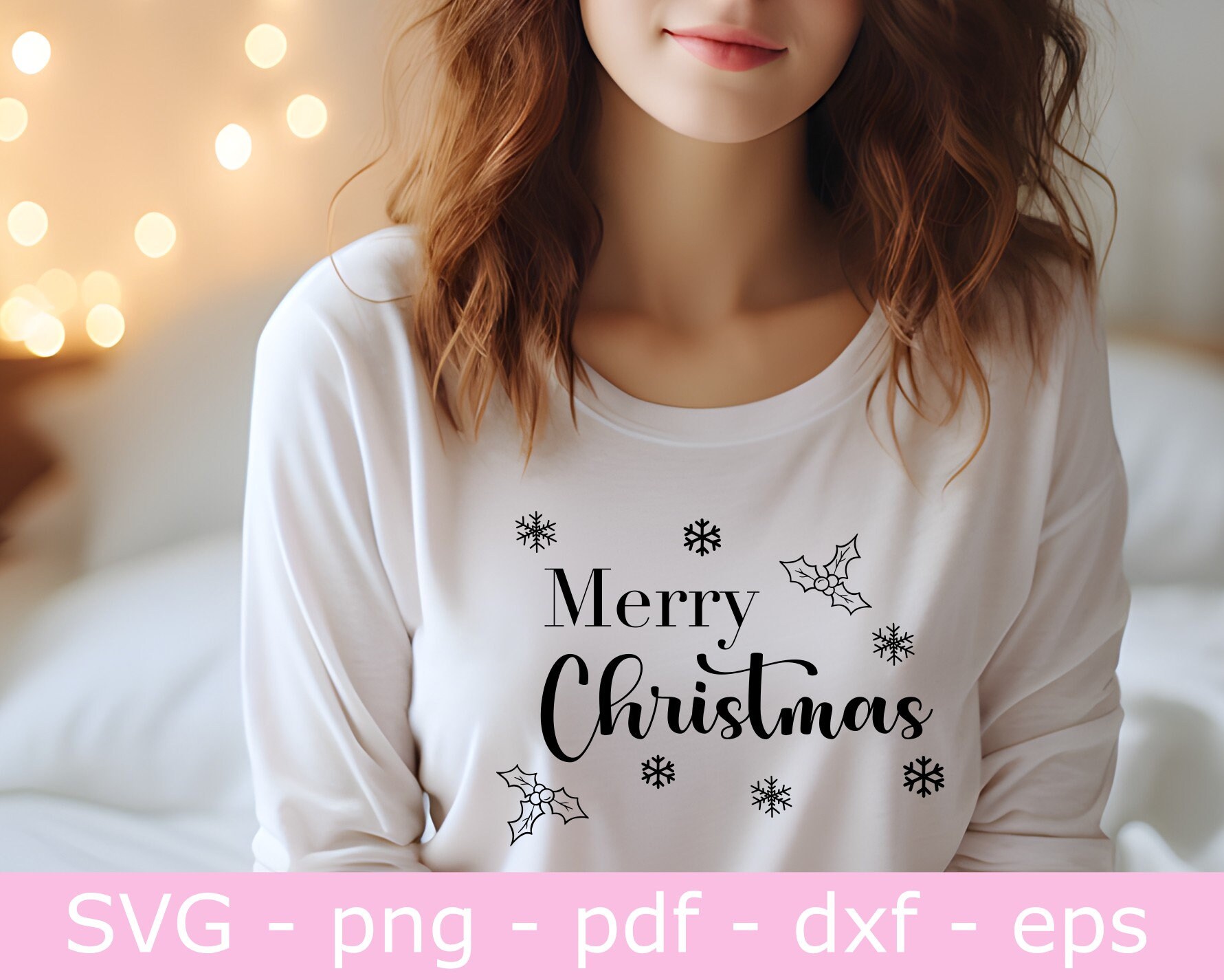 Merry Christmas SVG PNG Pdf Dxf Xmas Print Svg Instant - Etsy