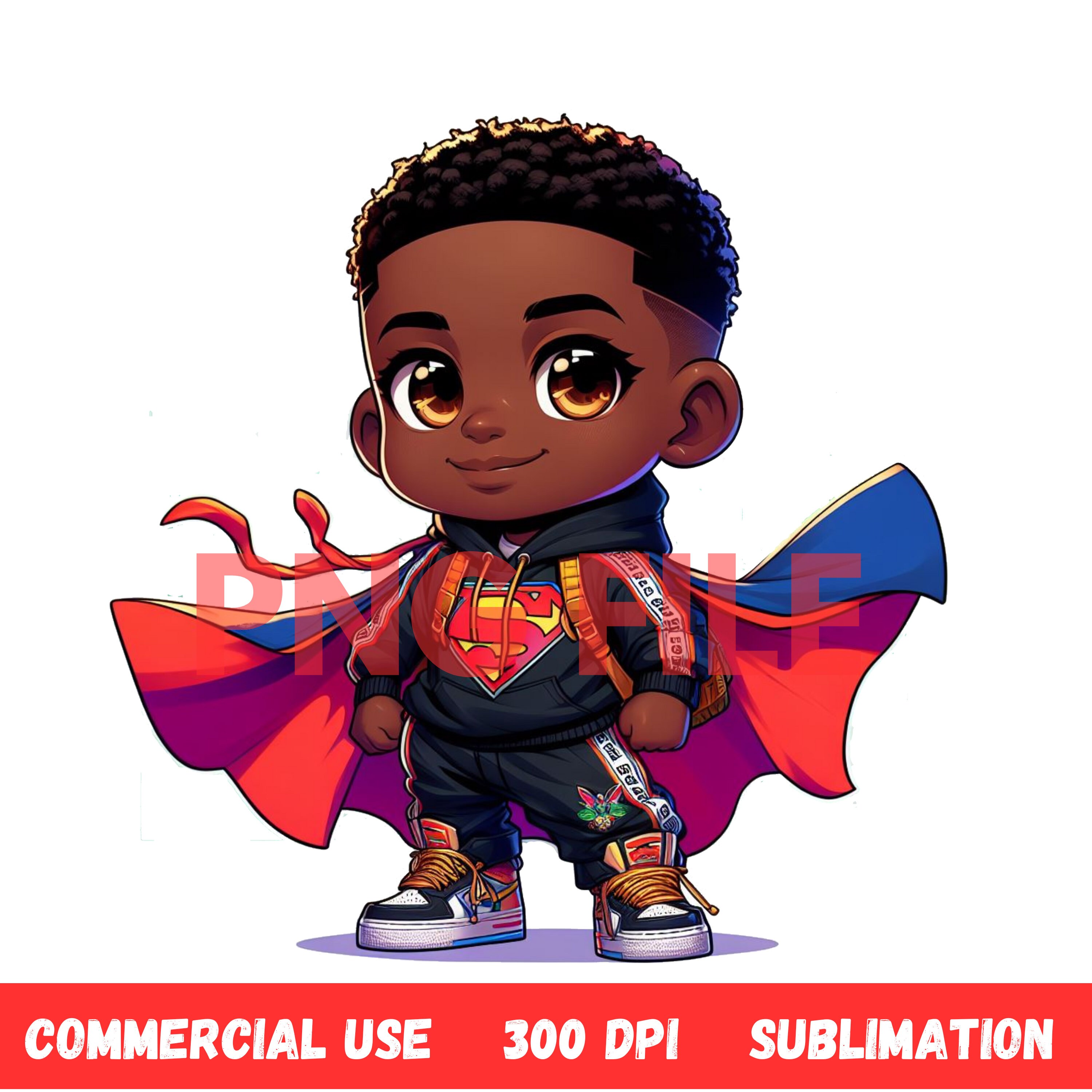 African-american, Chibi Clipart, Black Boys, PNG, Chibi, Superhero ...