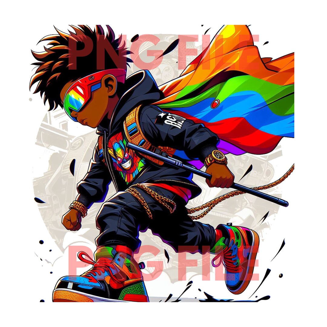 African-american Kids Clipart, Black Boys, PNG File, Superhero, Black ...