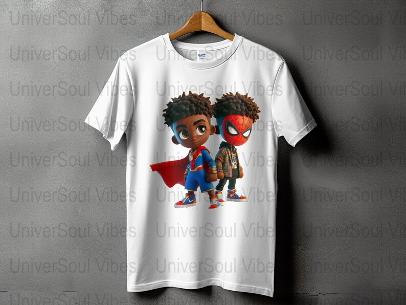 African-american Superhero Digital PNG, Kids Superhero Clipart, Instant ...