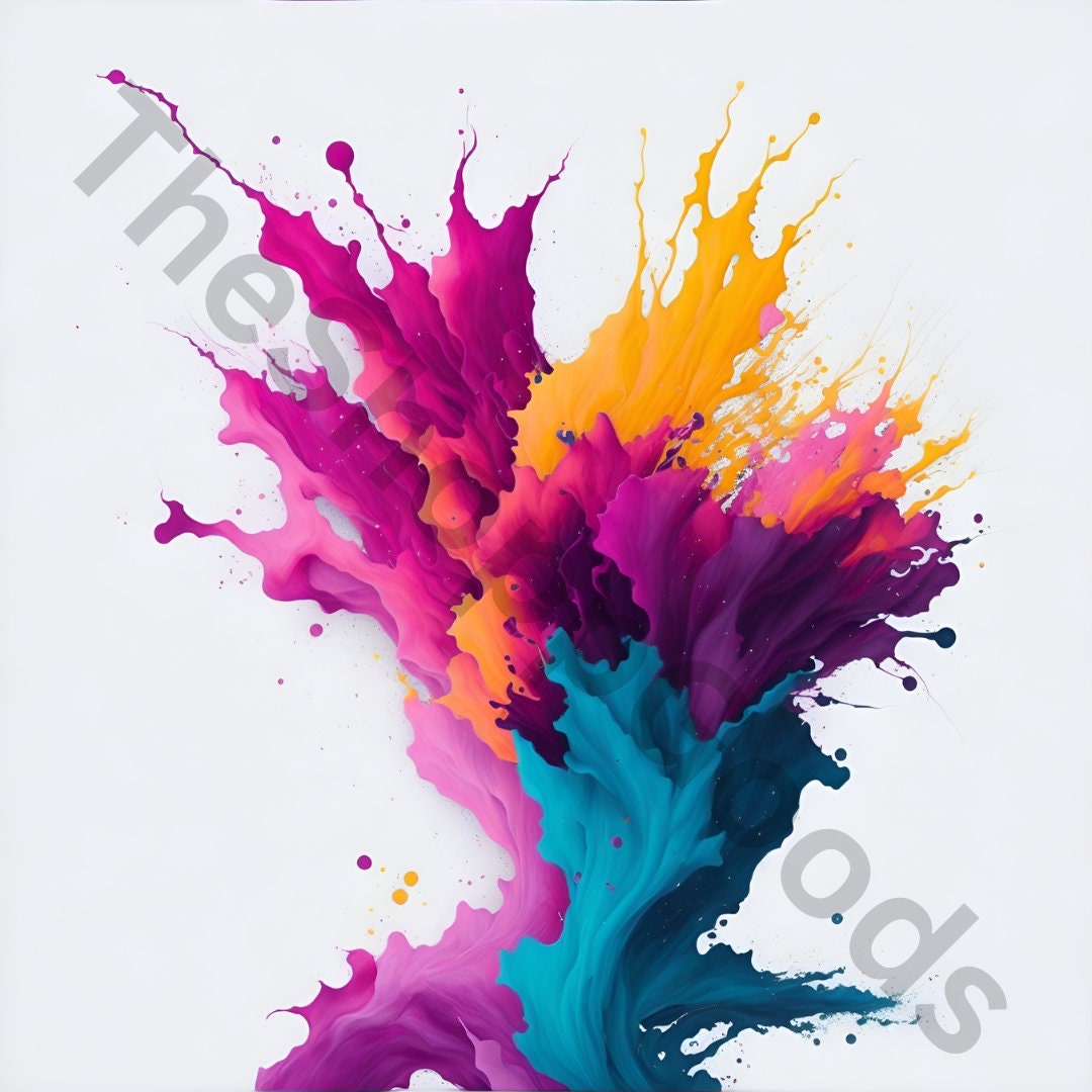 Watercolor Splash Art Clipart Bundle 10 Transparent Pngs - Etsy