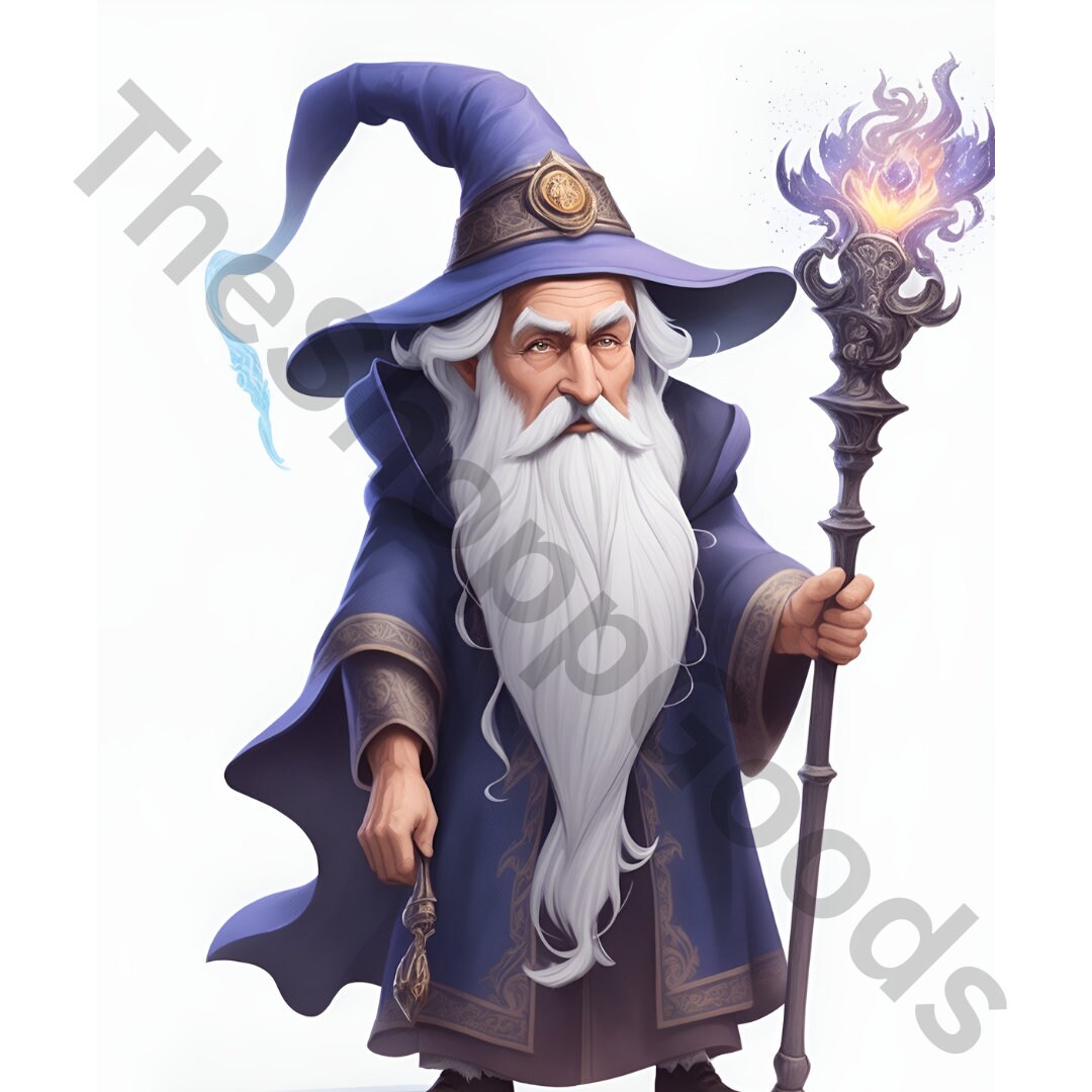 Cartoon Wizard Clipart Bundle 12 High Quality Jpgs Instant - Etsy