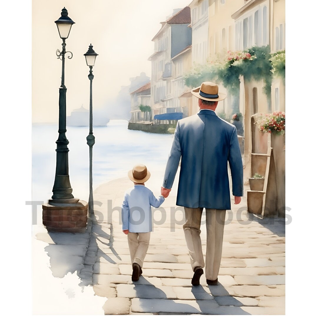 Fathers Day Watercolor Clipart Bundle, Father and Son, Father and ...