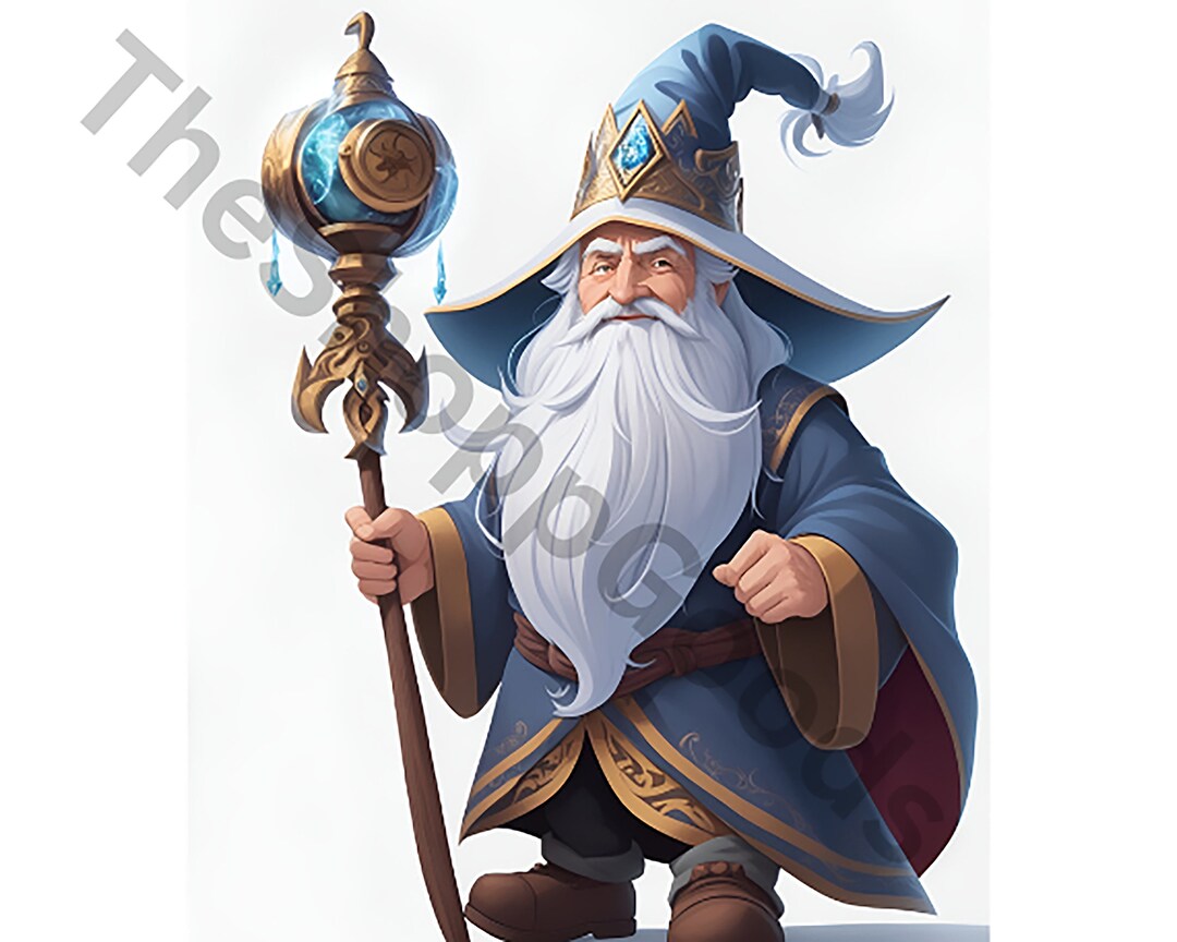 Cartoon Wizard Clipart Bundle 12 High Quality Jpgs Instant - Etsy