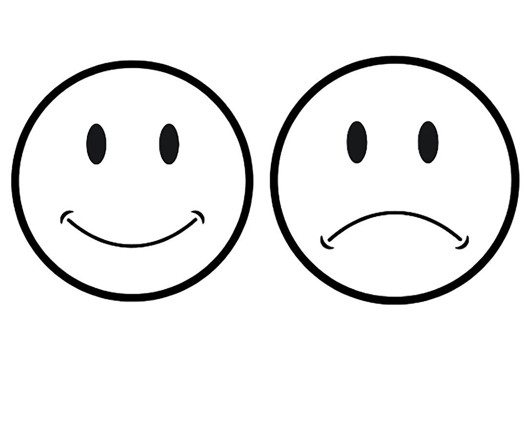 Smiley Face and Sad Face SVG JPG PNG Instant Download - Etsy Canada