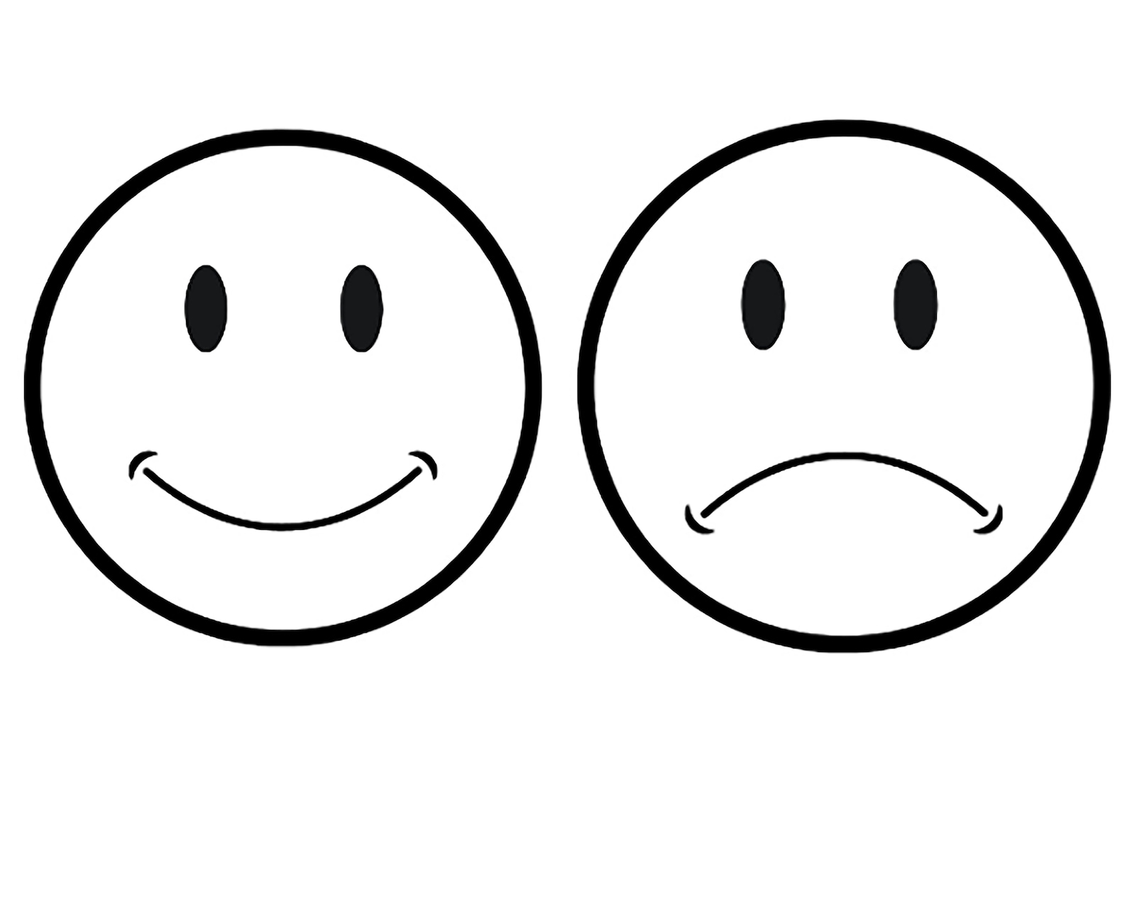 Smiley Face and Sad Face SVG JPG PNG Instant Download, Commercial Use ...