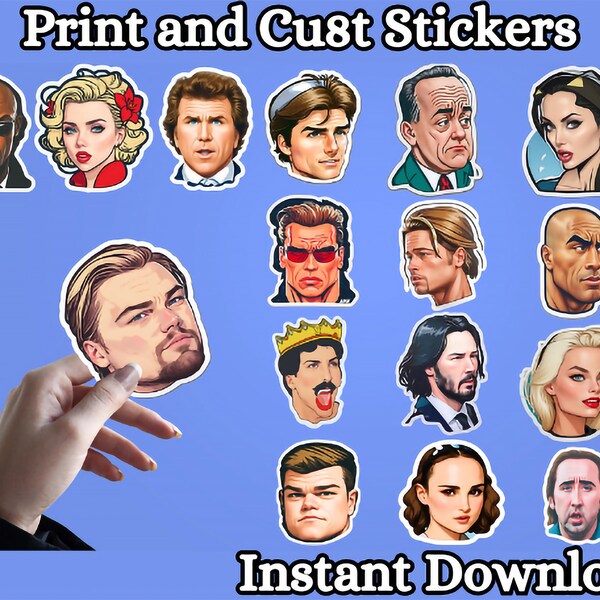 Celebrity Stickers - Etsy