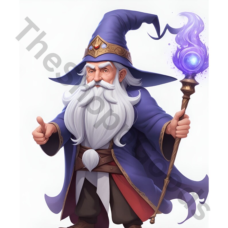Cartoon Wizard Clipart Bundle 12 High Quality Jpgs Instant - Etsy