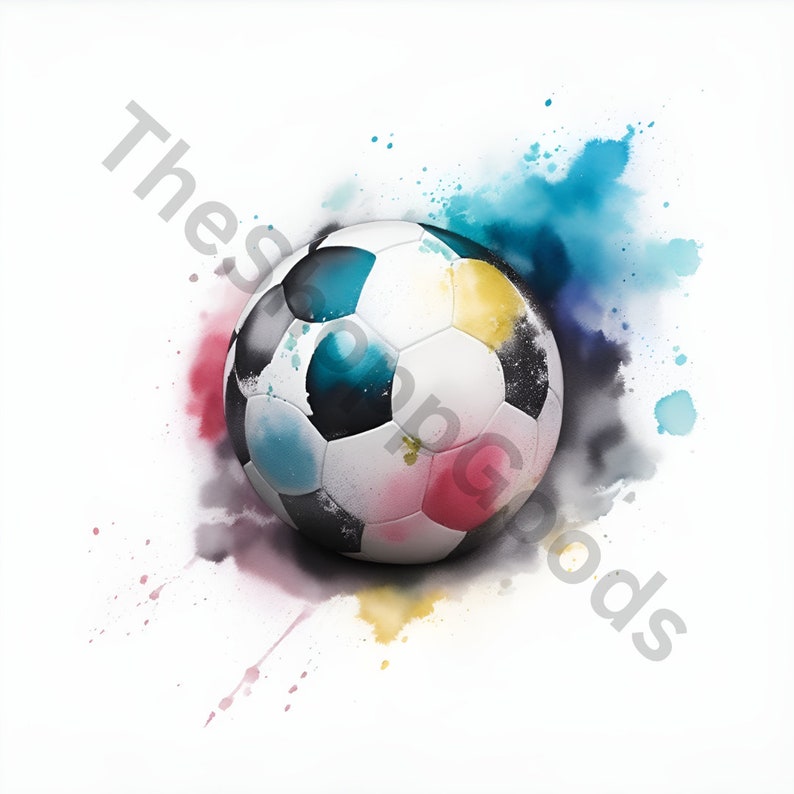 Soccer Watercolor Clipart Bundle 10 High Quality Transparent - Etsy