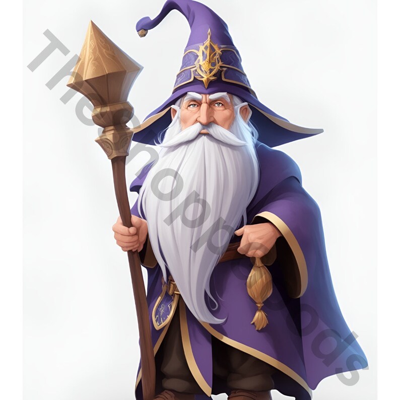 Cartoon Wizard Clipart Bundle 12 High Quality Jpgs Instant - Etsy