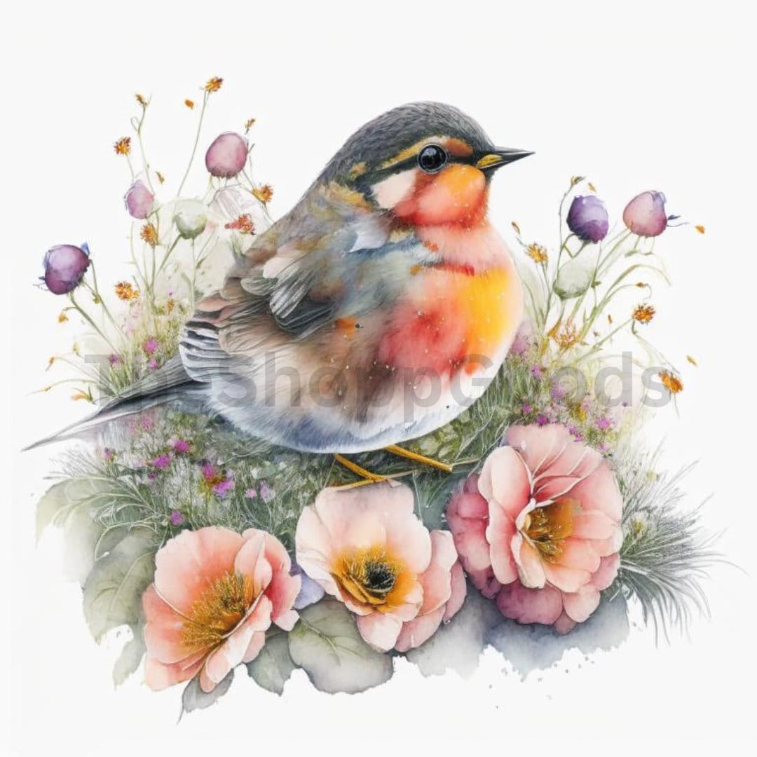Cute Bird Watercolor Clipart Bundle, 10 Beautiful Transparent Pngs ...