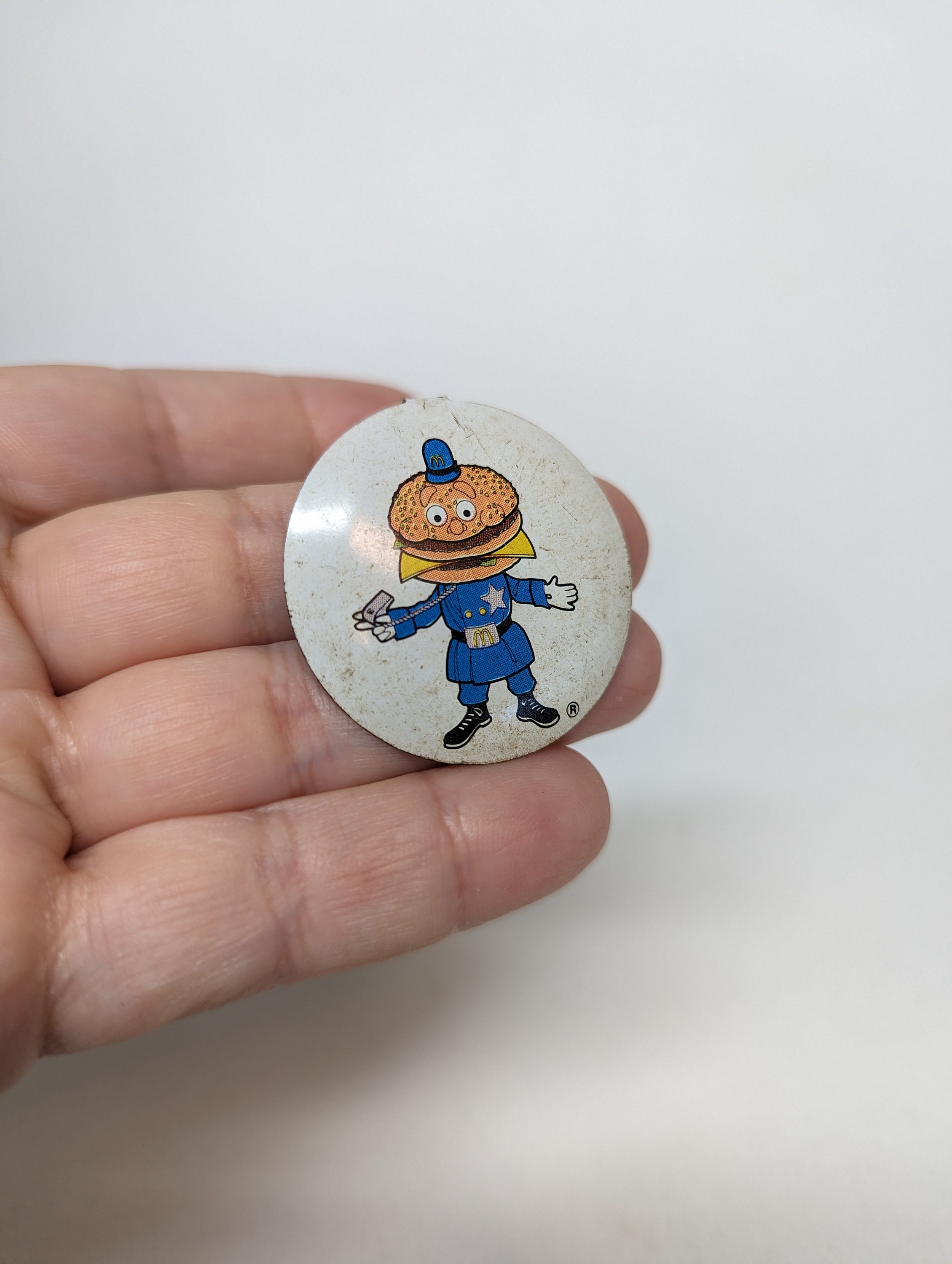 Vintage Mcdonald's Officer Big Mac Foldover Metal Button Pin 80s ...