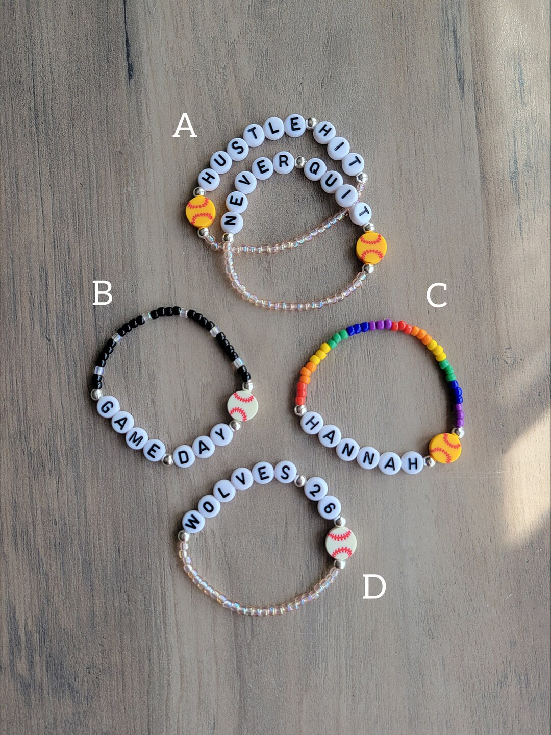 Softball Bracelet | Baseball Bracelet - Customizable | Mascot, Name ...