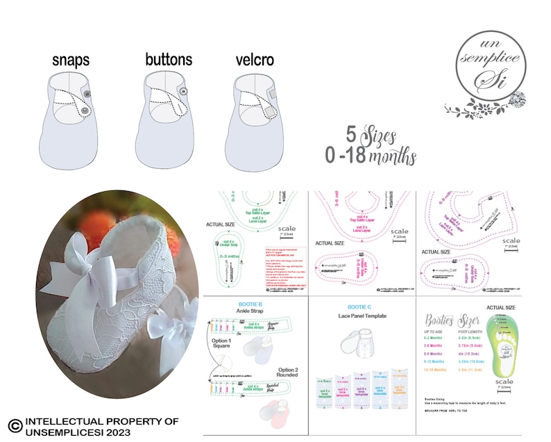 Baby Booties Pattern, Christening Shoes, High Cut Bootie Pattern, PDF ...