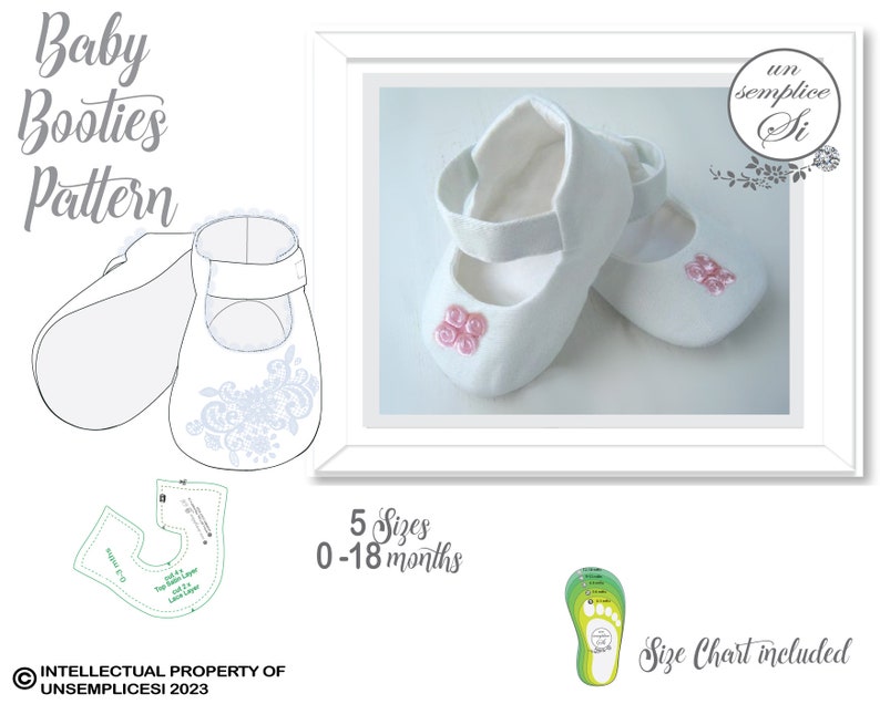 Baby Booties Pattern, Christening Shoes, High Cut Bootie Pattern, PDF ...