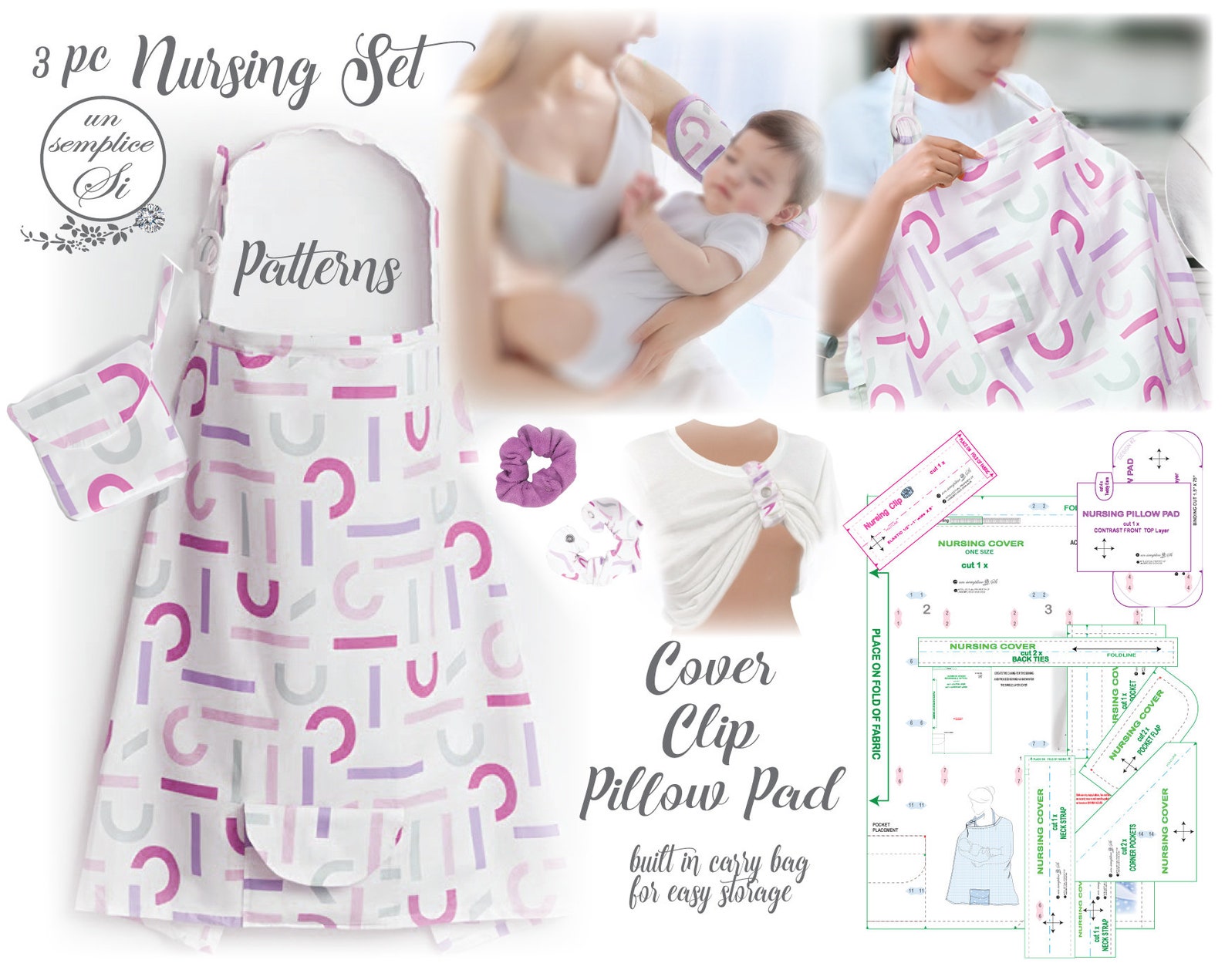 Nursing Accessories, Nursing Cover Pattern, Breastfeeding Cover Pattern ...