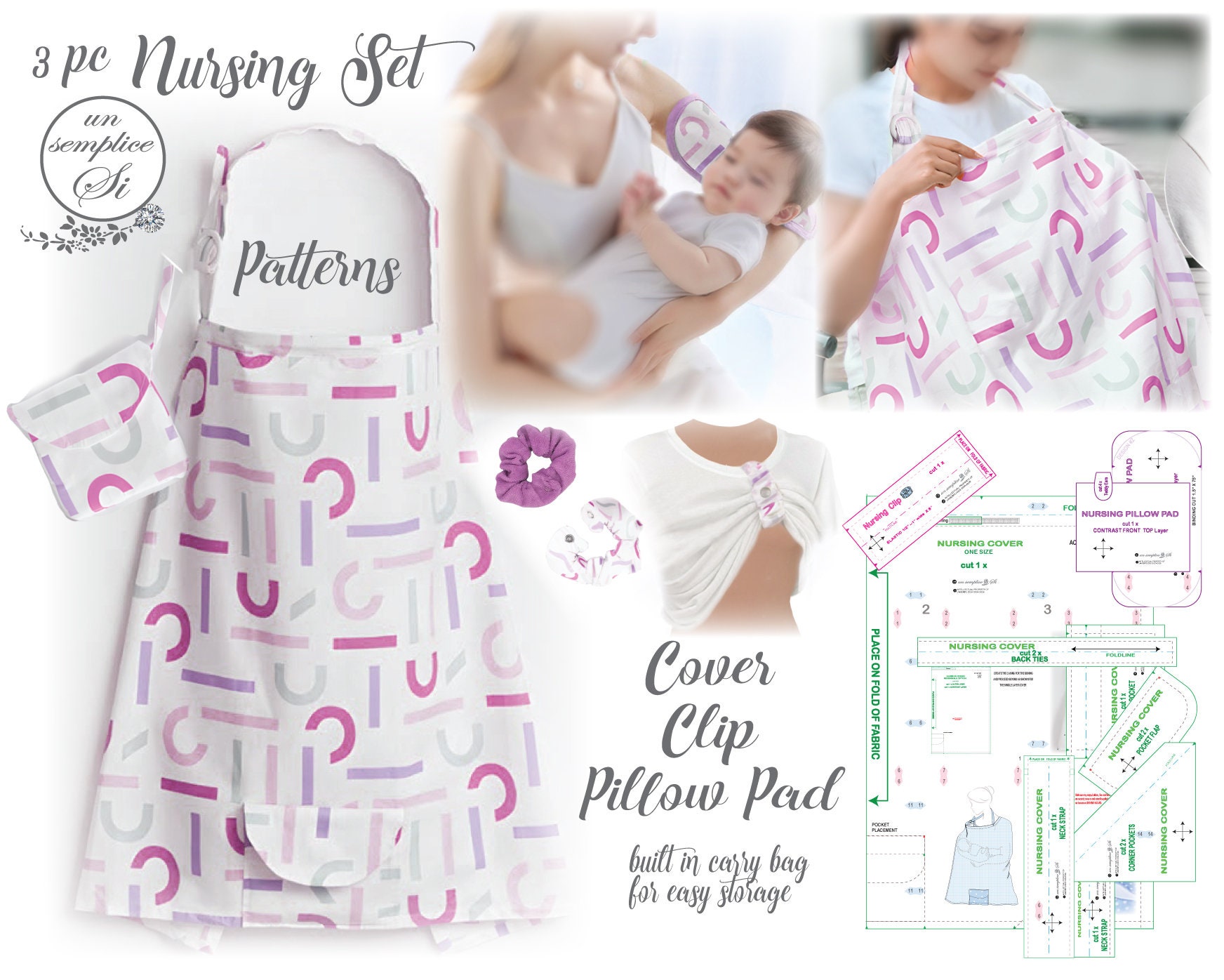 Nursing Accessories, Nursing Cover Pattern, Breastfeeding Cover Pattern ...