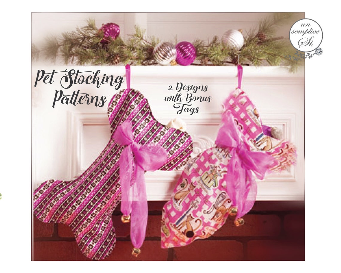 Pet Holiday Stocking , Christmas Pet Stocking Pattern, Dog Bone ...
