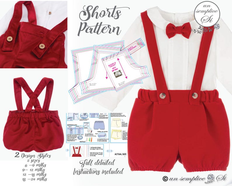 Baby Christening Shorts | Child Bloomer Pant Pattern | Toddler Boy ...