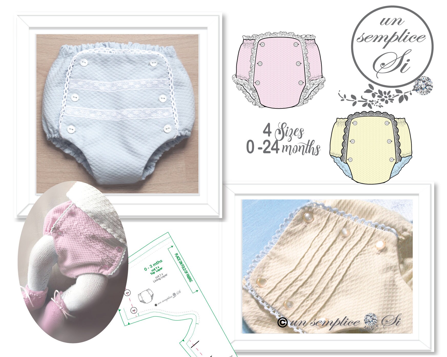 Diaper Cover Pattern , Nappie Cover Pattern , 3 Button Diaper Cover - Etsy