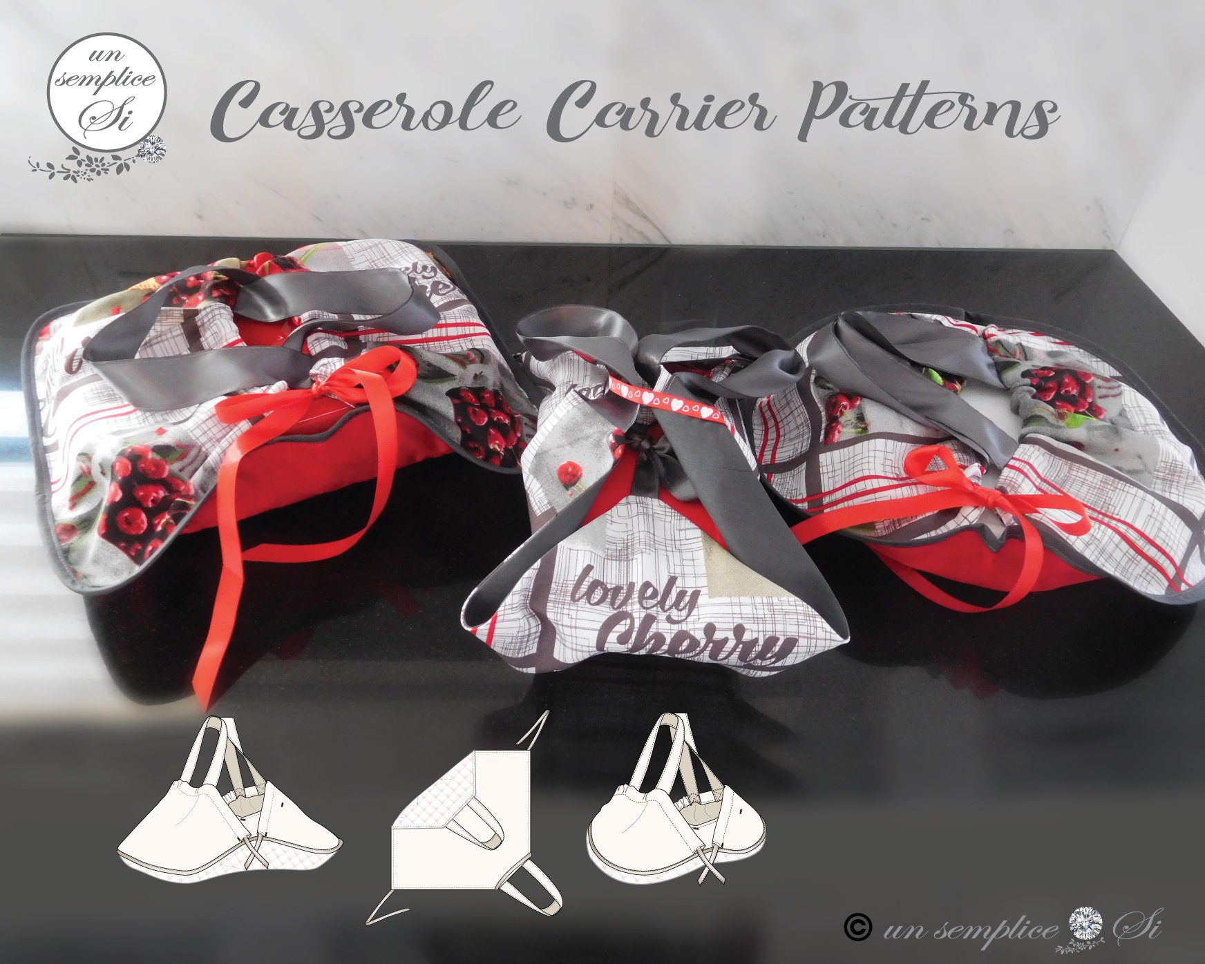 Casserole Carrier Patterns , Pattern Bundle Casserole Carriers , Pie ...