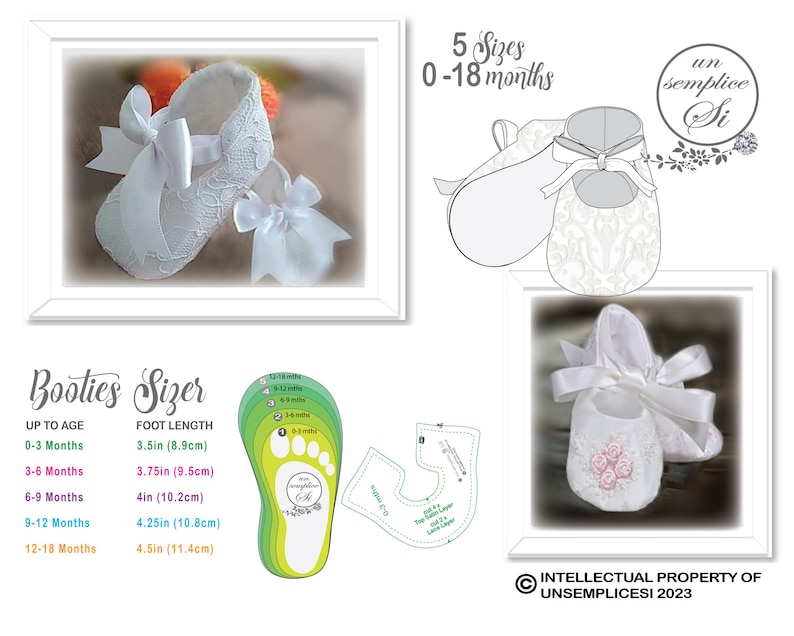 Baby Booties Pattern, Christening Shoes, High Cut Bootie Pattern, PDF ...