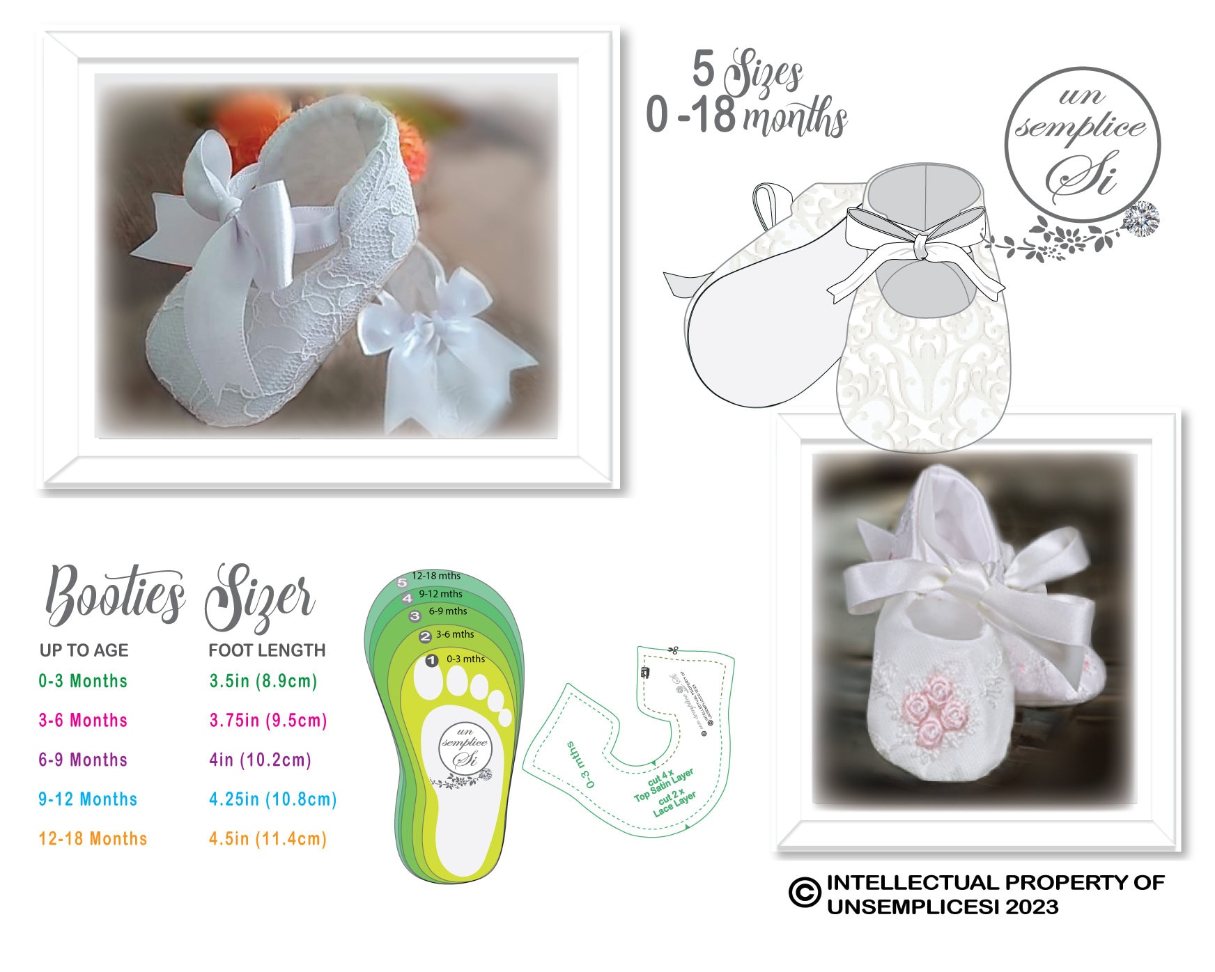 Baby Booties Pattern, Christening Shoes, High Cut Bootie Pattern, PDF ...