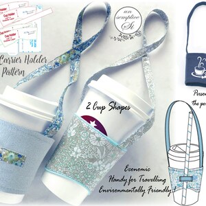 Tissue Cover Pattern, Cup Carrier Holder, Cup Sleeve, Reversible Coffee ...