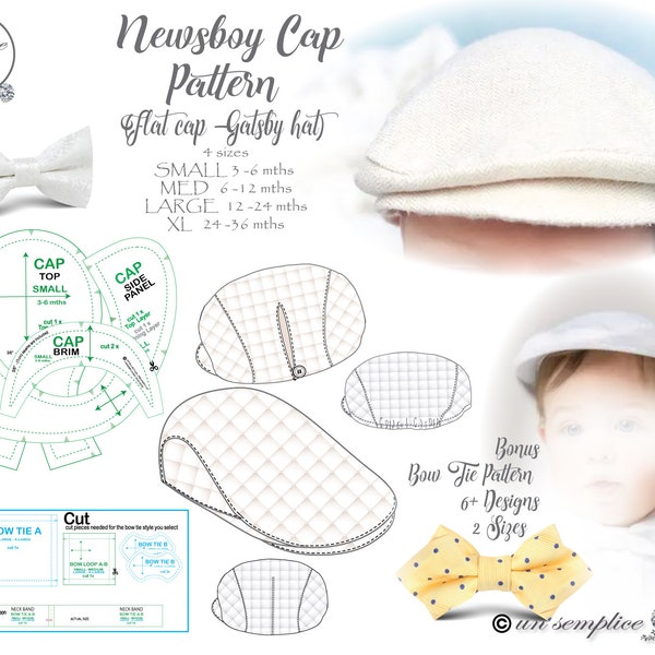 Flat Cap Sewing Pattern - Etsy