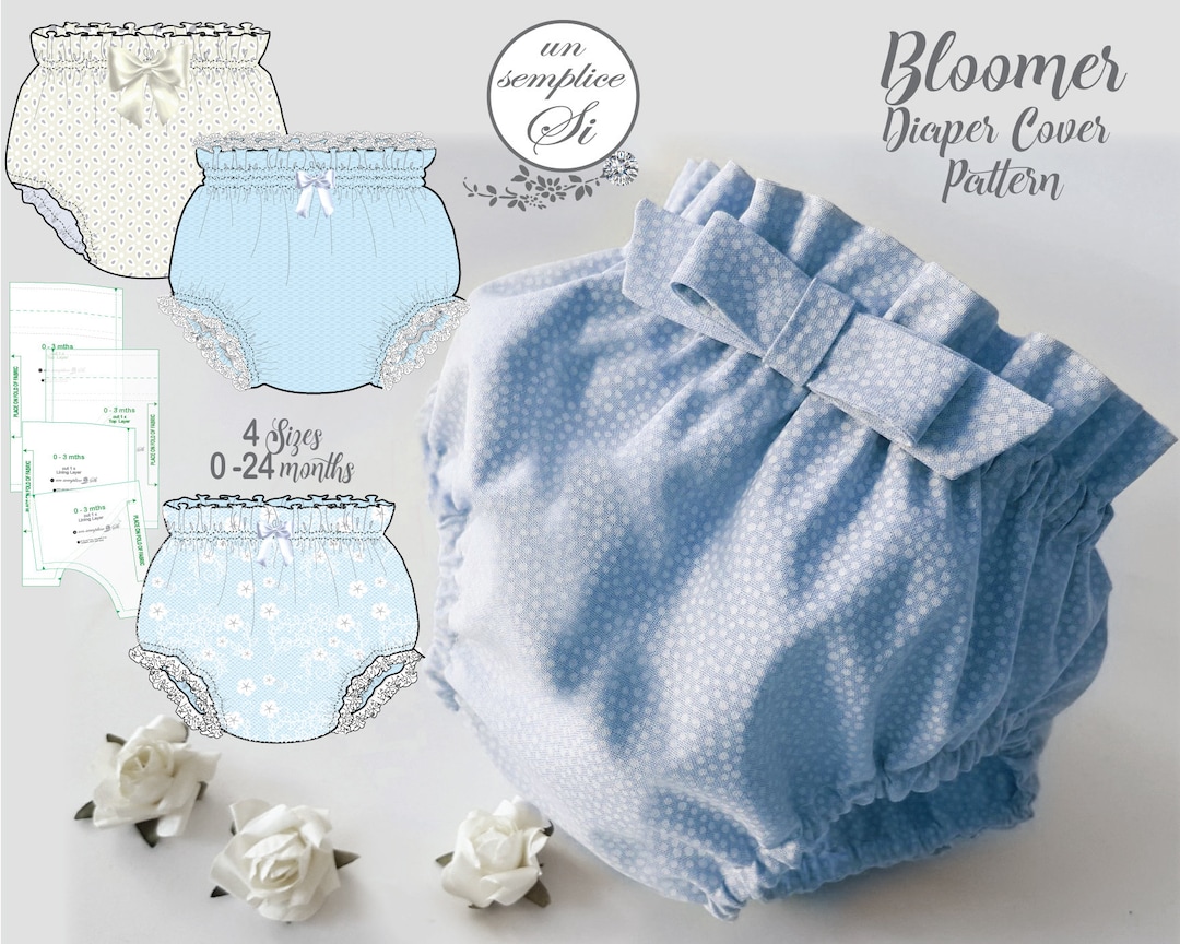 Bloomer Diaper Cover Sewing Pattern, PDF, 0-24 Months - Etsy