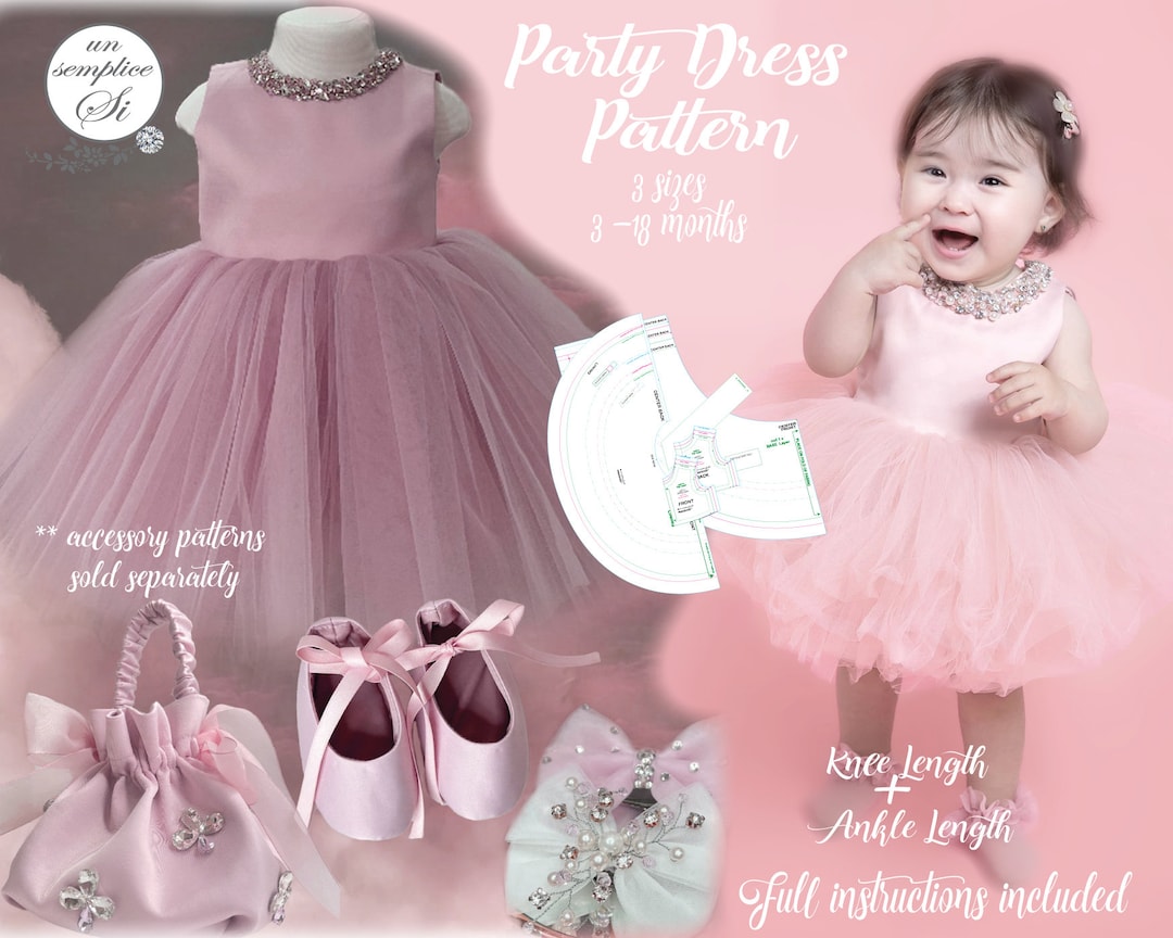Party Dress Pattern , Christening Dress Pattern ,baby Dress PDF Pattern ...
