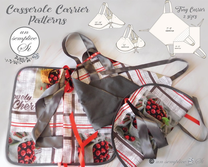Casserole Carrier Patterns , Pattern Bundle Casserole Carriers , Pie ...