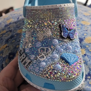 Rhinestone Crocs - Etsy