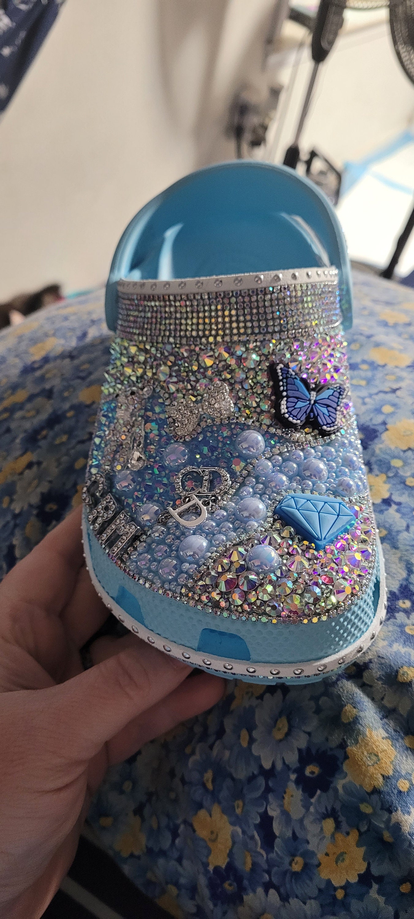 Rhinestone Crocs - Etsy