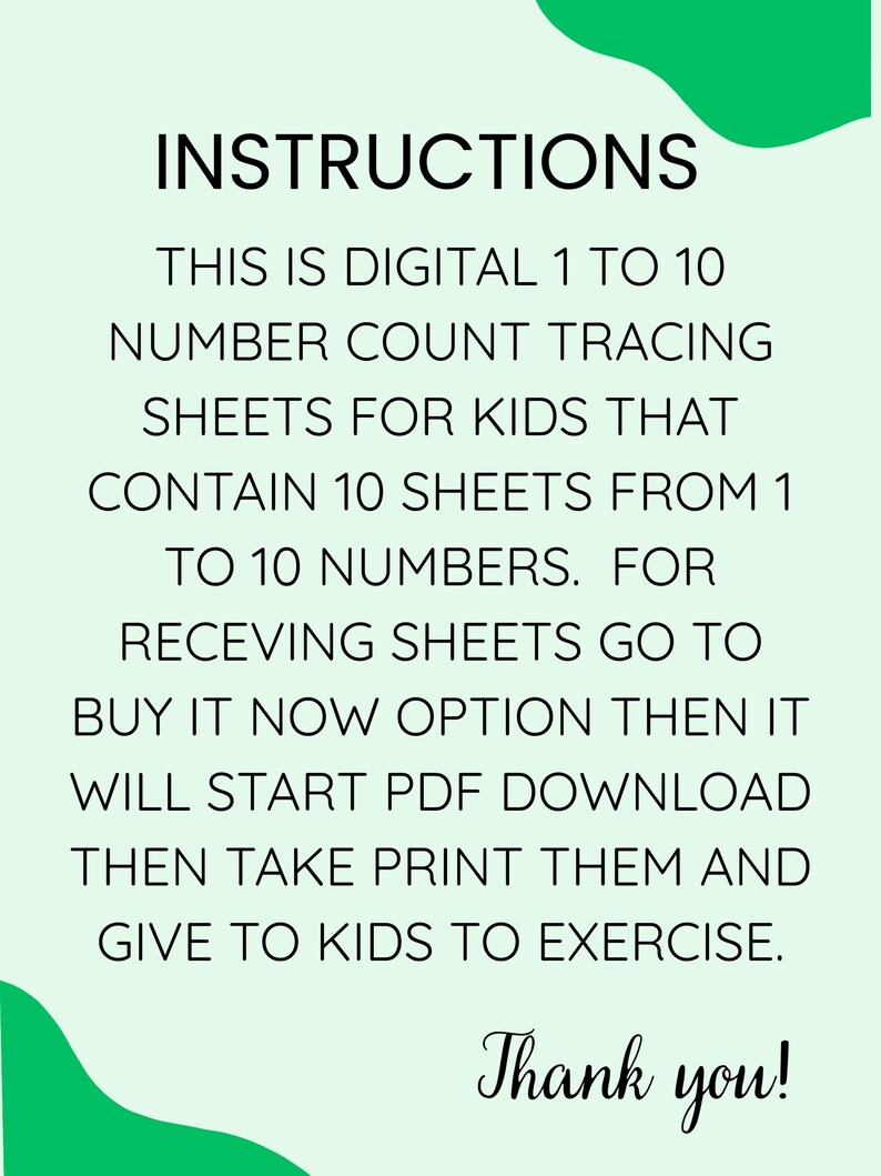 1 to 10 Count Tracing Worksheets for Kids – Printable Number Tracing ...