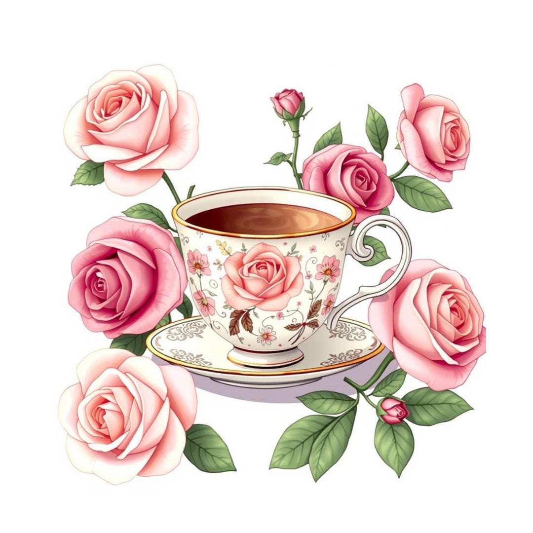 Rose Garden Tea A Blooming Delight Vintage Rose Teacup A Moment of ...