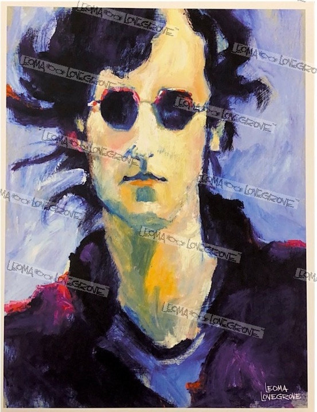 Shades of Lennon Paper Reproduction - Etsy