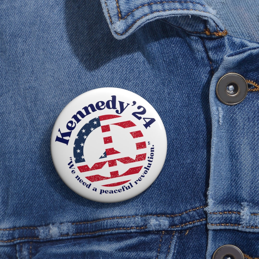 Kennedy Pin Button RFK JR Pin RFK Pin Button Peace Sign Pin - Etsy