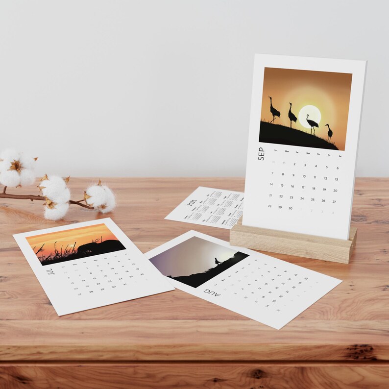 The Silhouettes Vertical Desk Calendar (2025), Custom Calendar ...