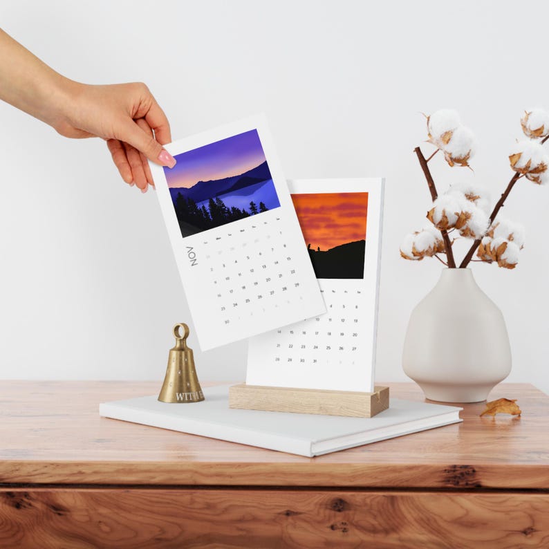 The Silhouettes Vertical Desk Calendar (2025), Custom Calendar ...