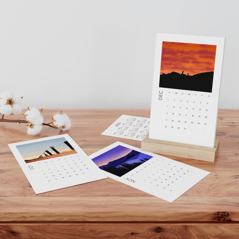 The Silhouettes Vertical Desk Calendar (2025), Custom Calendar ...