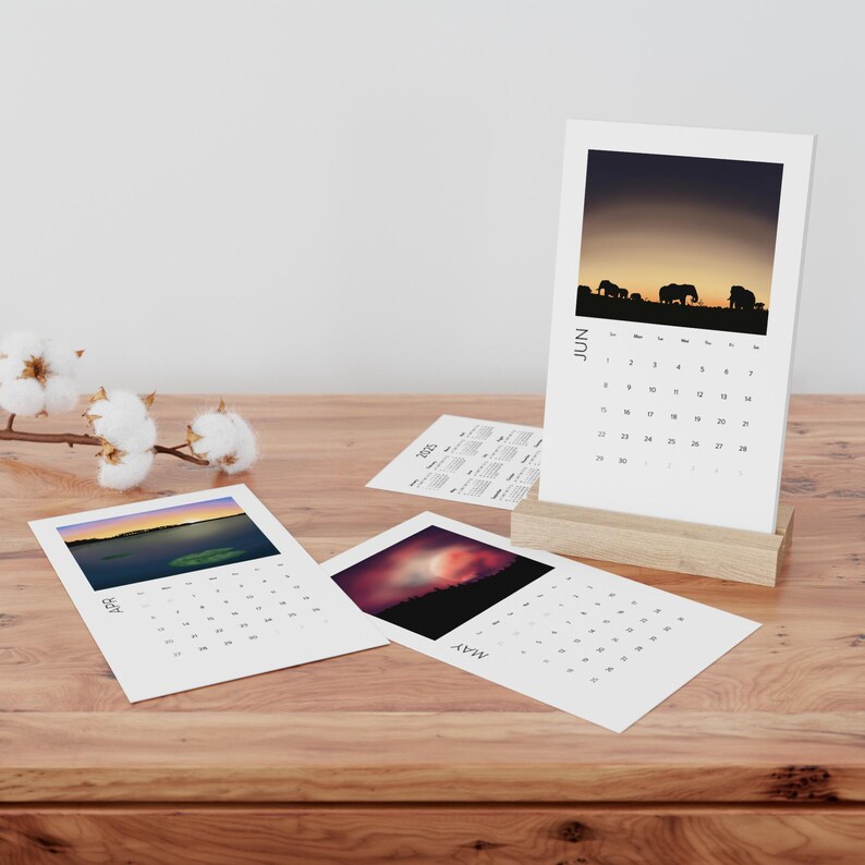 The Silhouettes Vertical Desk Calendar (2025), Custom Calendar ...