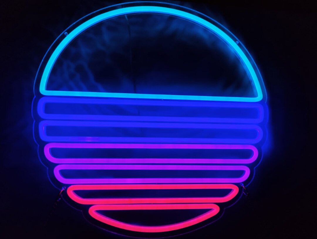 Synthwave Vaporwave Sun Neon LED Sign Home Bedroom Wall Decor - Etsy