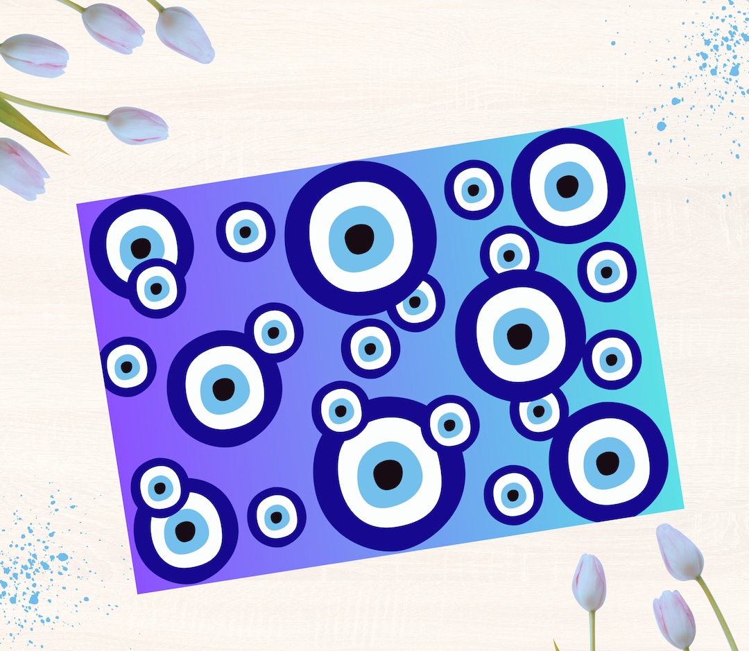 DIGITAL DOWNLOADABLE Evil Eye Blue - Etsy