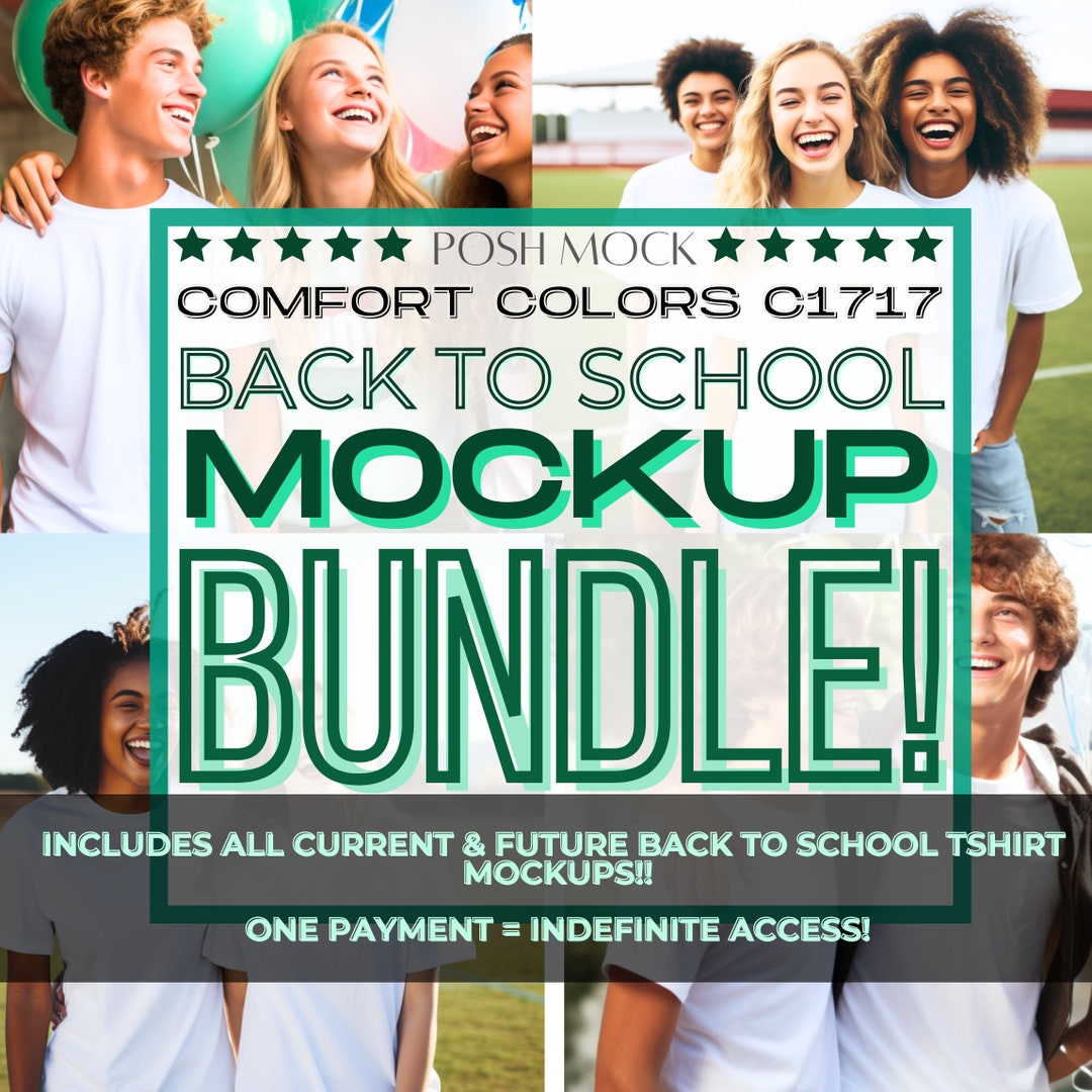 Whole Tshirt Mockup Bundle for Back-to-school Designs, Full Access Pass ...