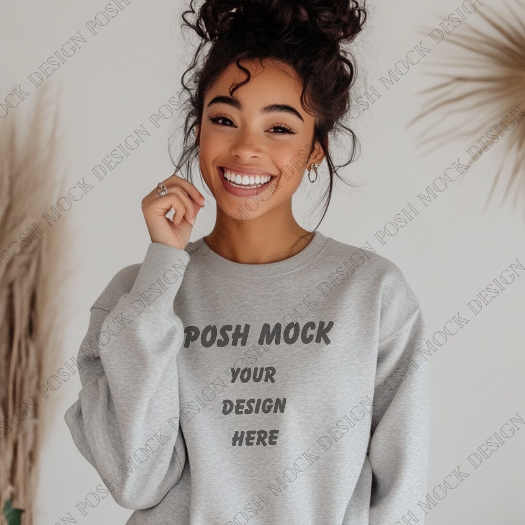 Gildan 18000 Ash Mockup Ash Sweater Ash Mockup Oversized Mockup Ash ...
