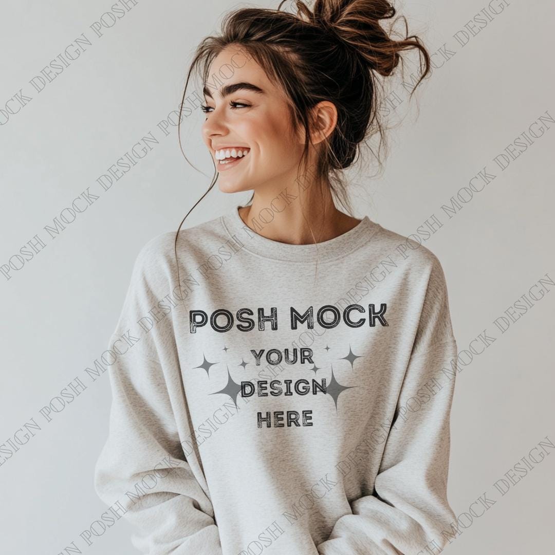 Winter Oatmeal Heather JERZEES 562MR Mockup Sweater | Oatmeal Heather ...