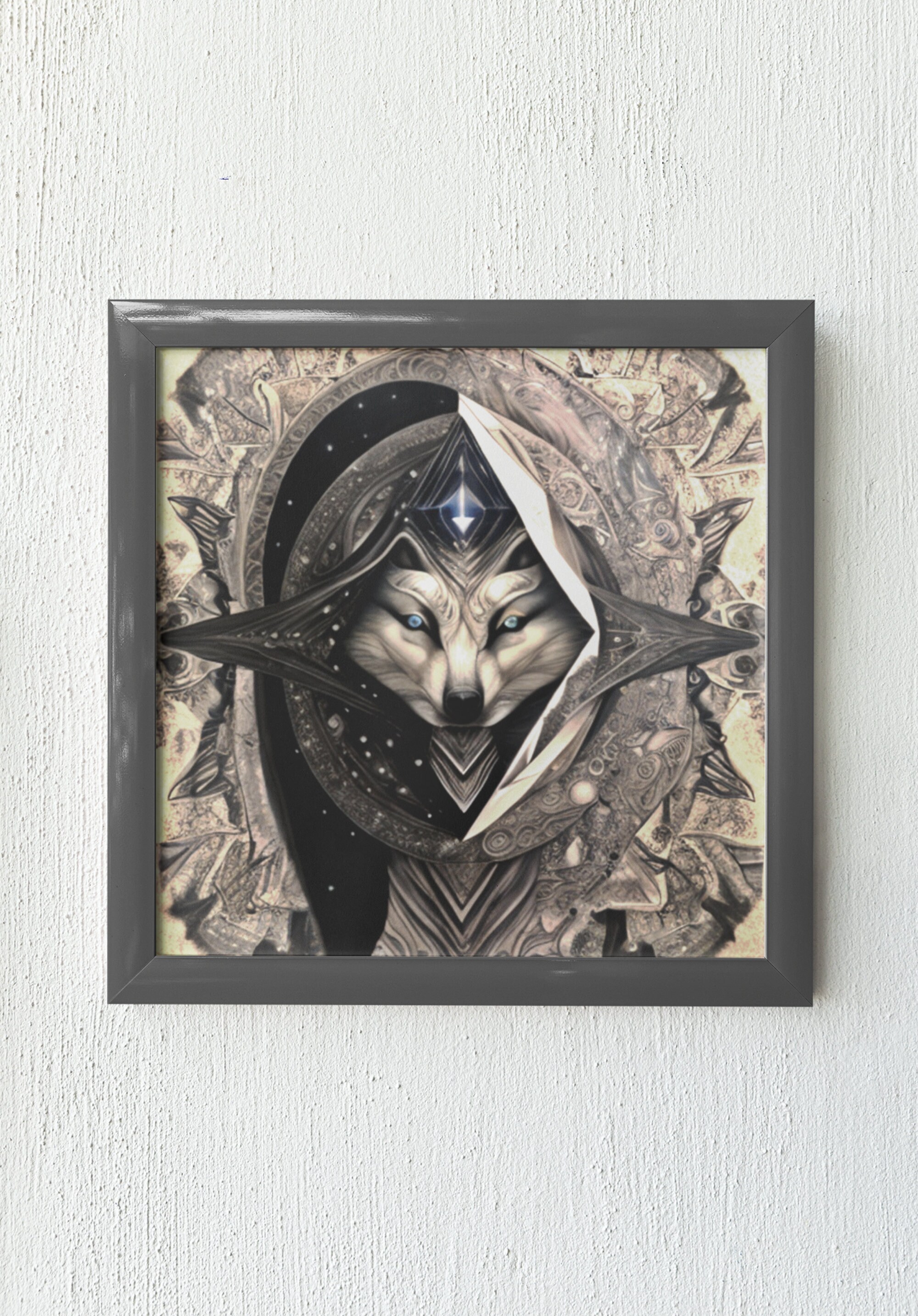 The Wolf in the Frame - Etsy